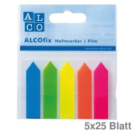 Alco Haftmarker "AlcoFix Pfeile" mehrfarbig 12 x 50 mm 5x25Bl.